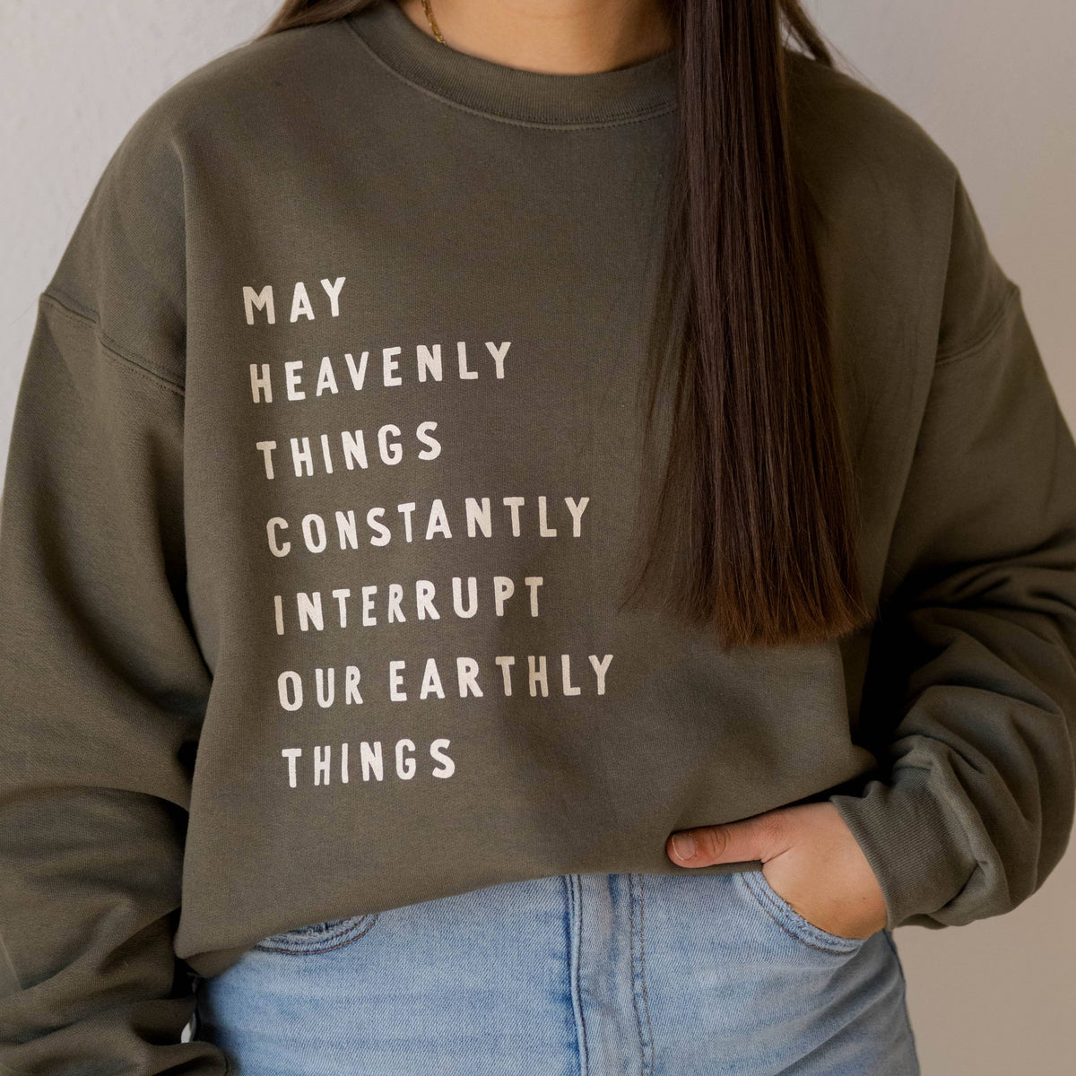 Heavenly Things Pullover - Oakmoss – Dear Heart