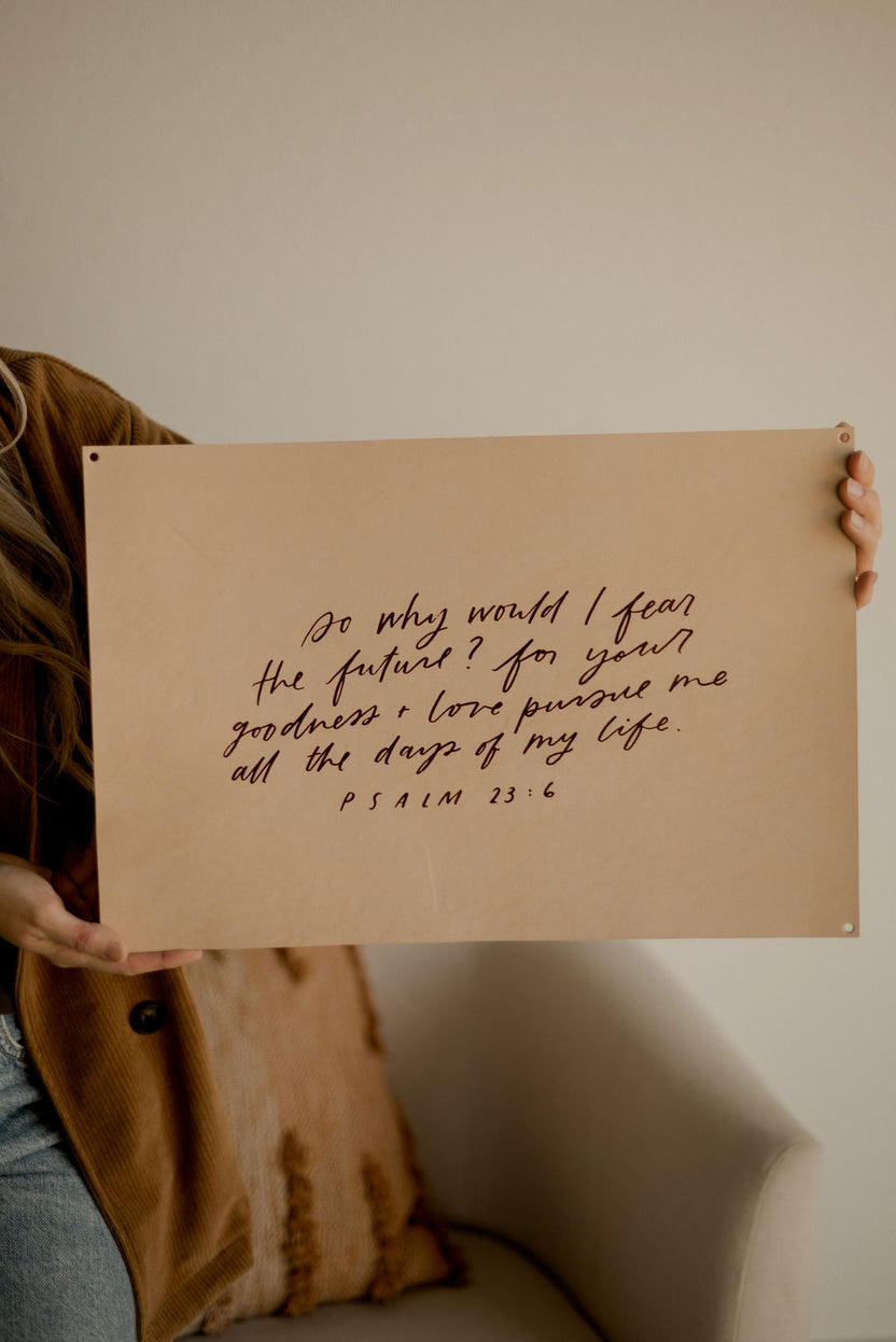 Your Goodness + Love Leather Banner – Dear Heart
