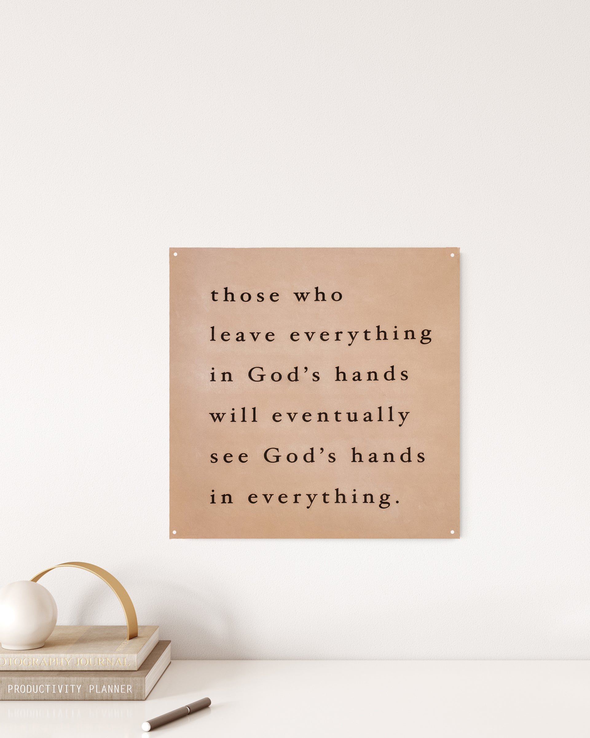 God's Hands Leather Banner – Dear Heart