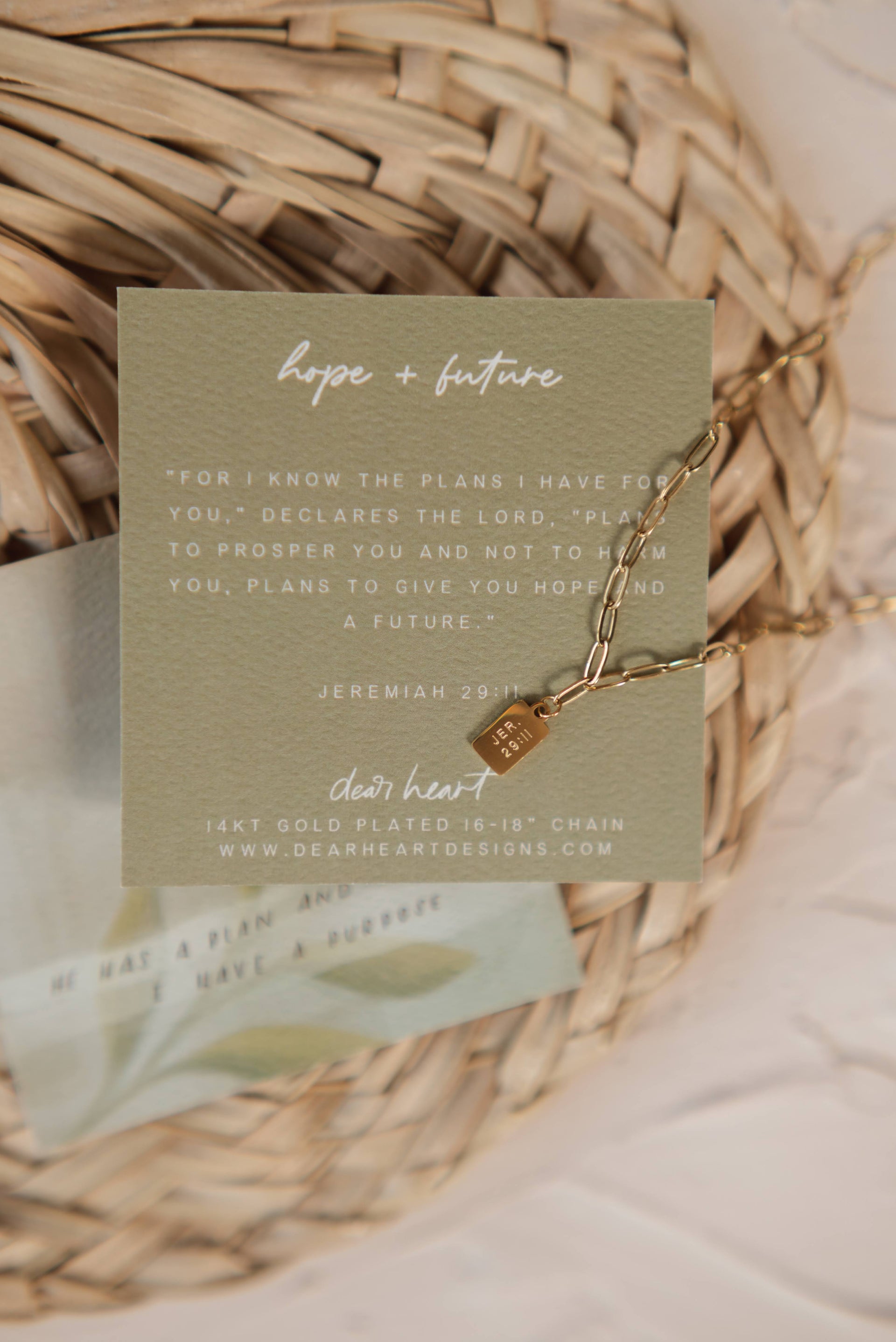Hope + Future Tag Necklace – Dear Heart